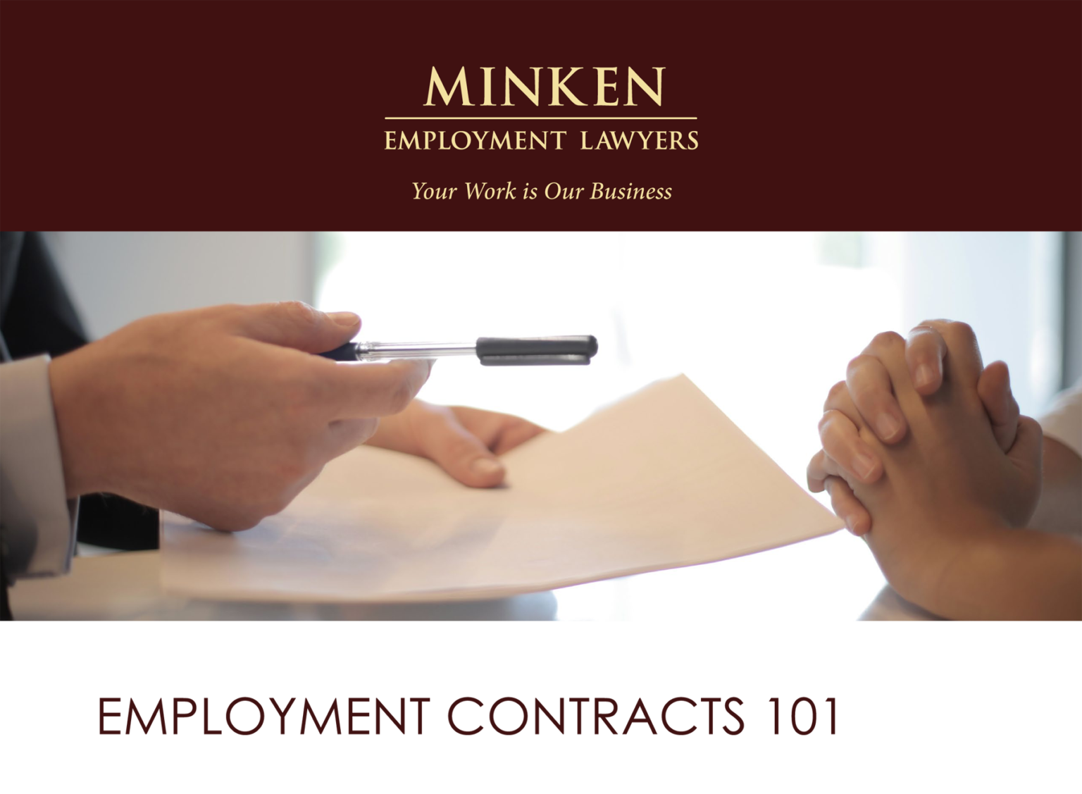 Employment Contracts 101 - Minken Employment Lawyers
